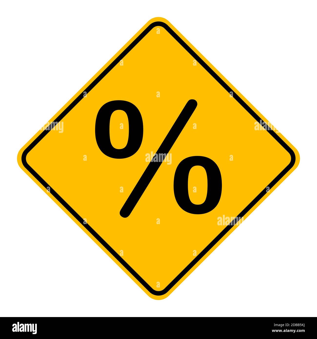 Percent and road sign Stock Photo - Alamy