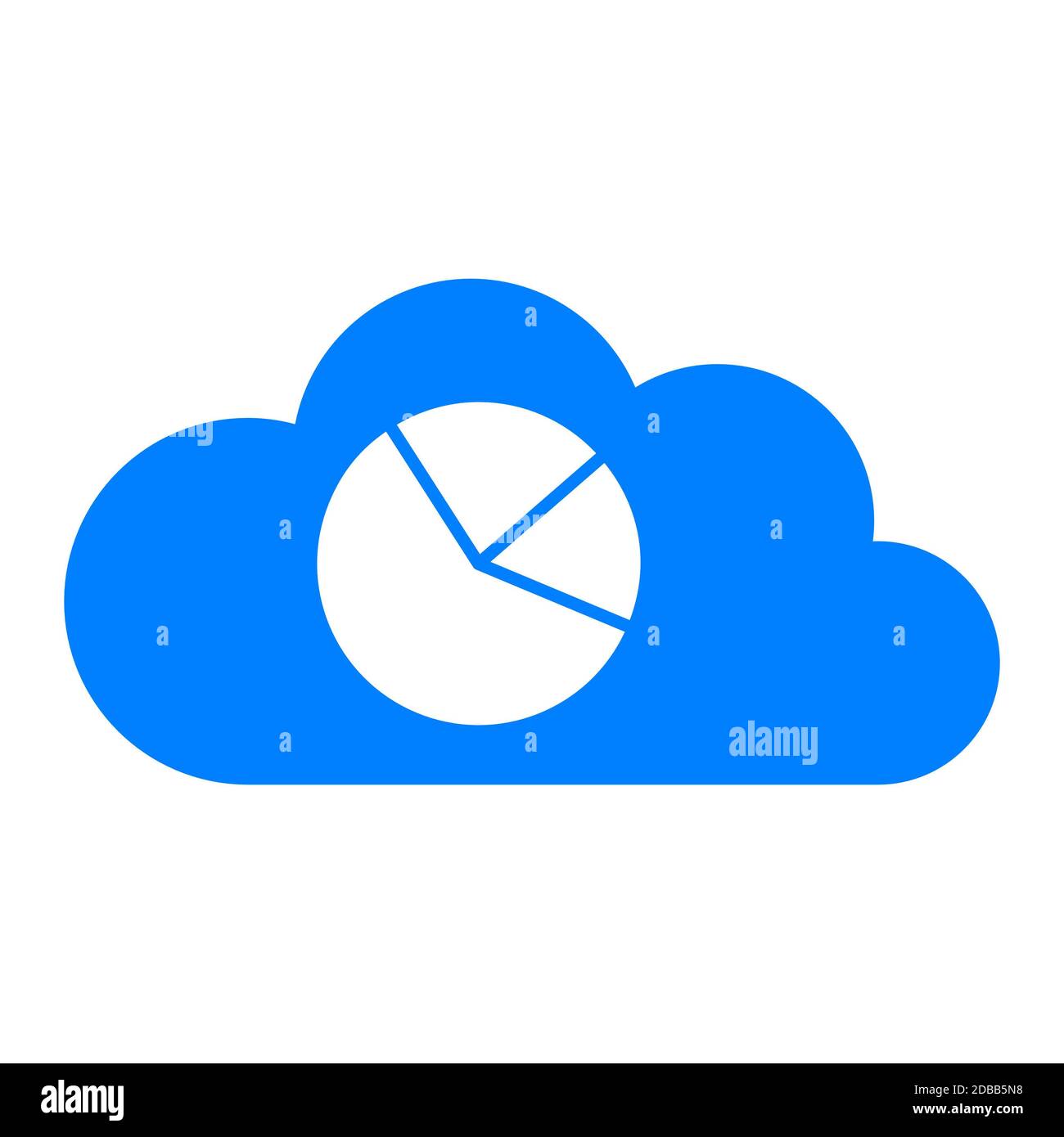 Pie chart and cloud Stock Photo - Alamy