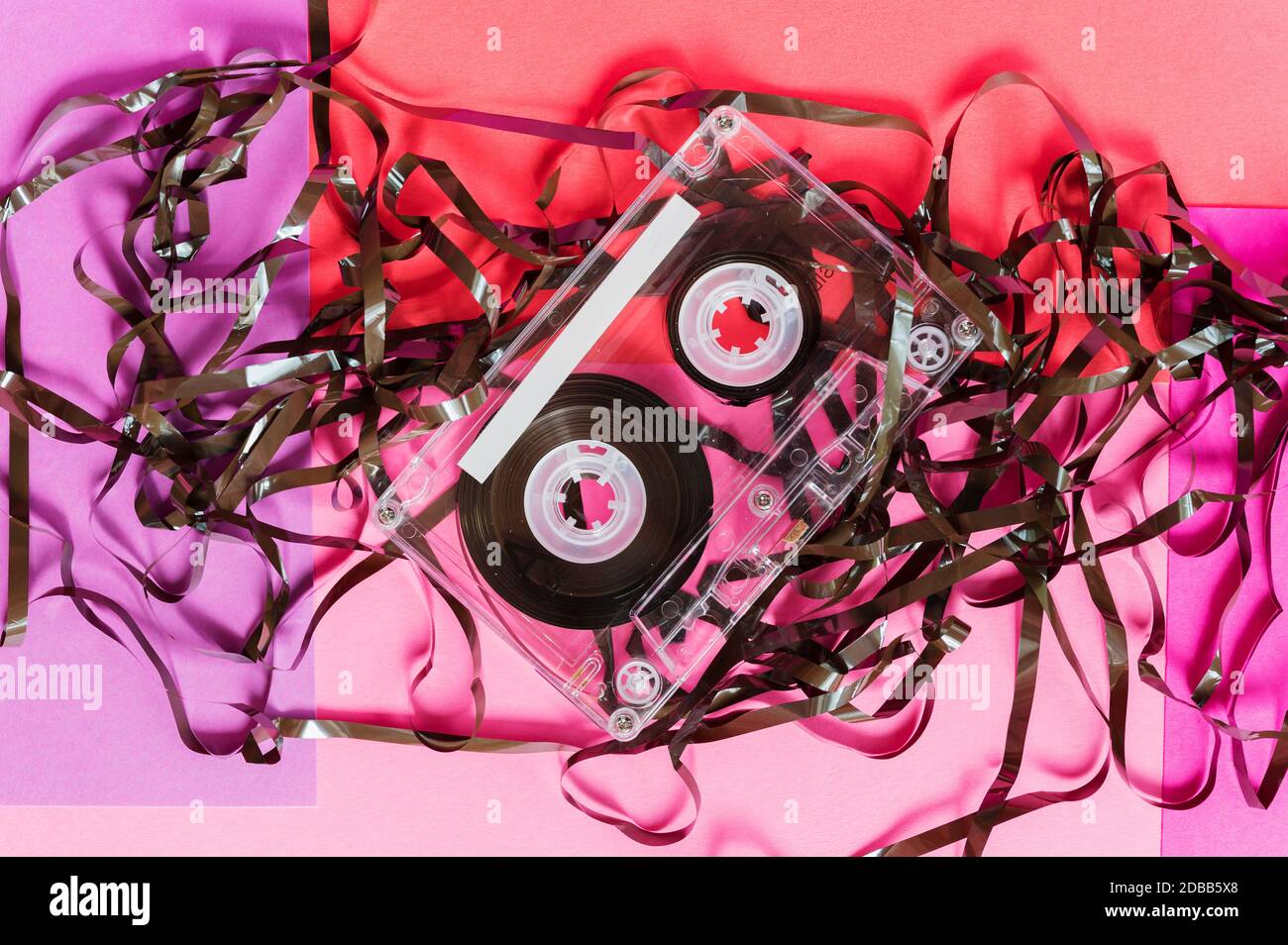 Damaged audio tape Stock Photo - Alamy