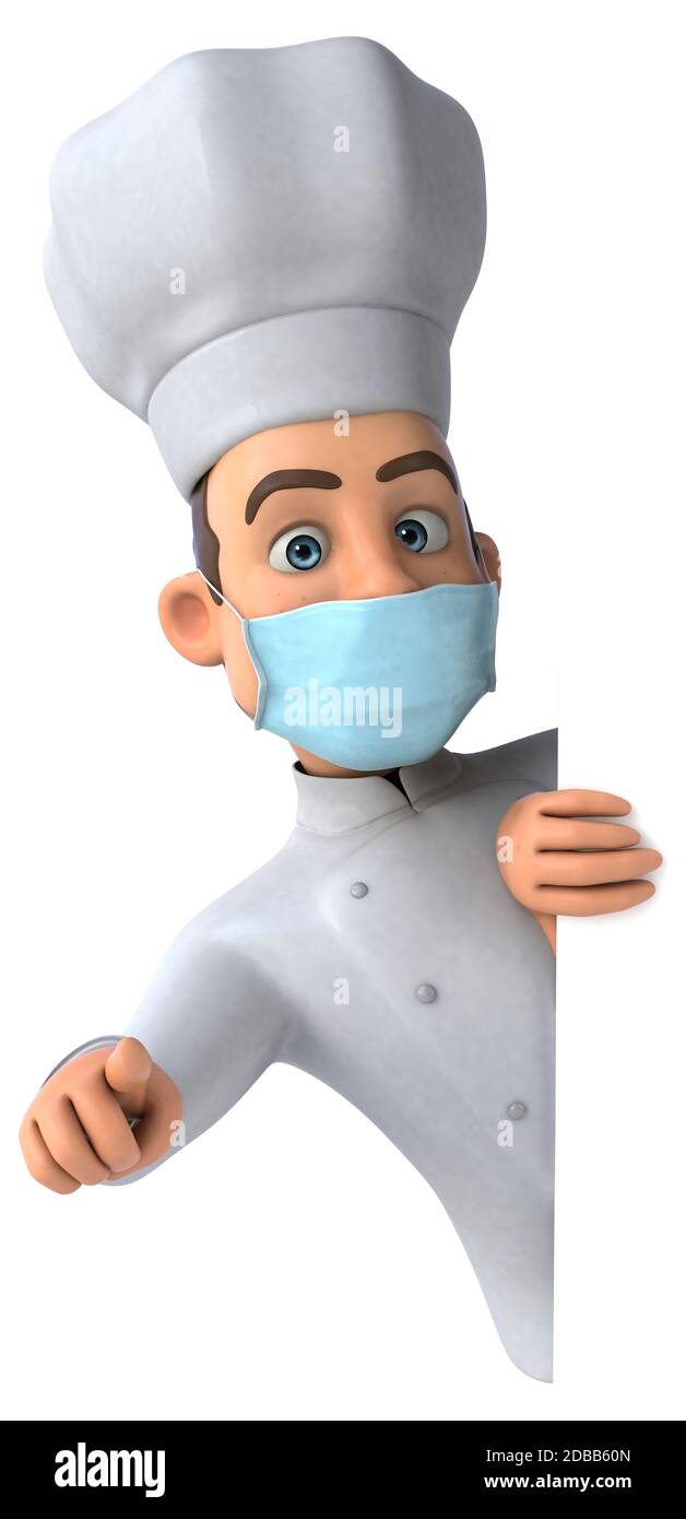 3D illustration of a cartoon character with a mask Stock Photo - Alamy