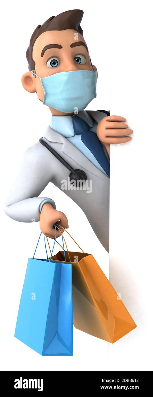 3D illustration of a cartoon character with a mask Stock Photo - Alamy