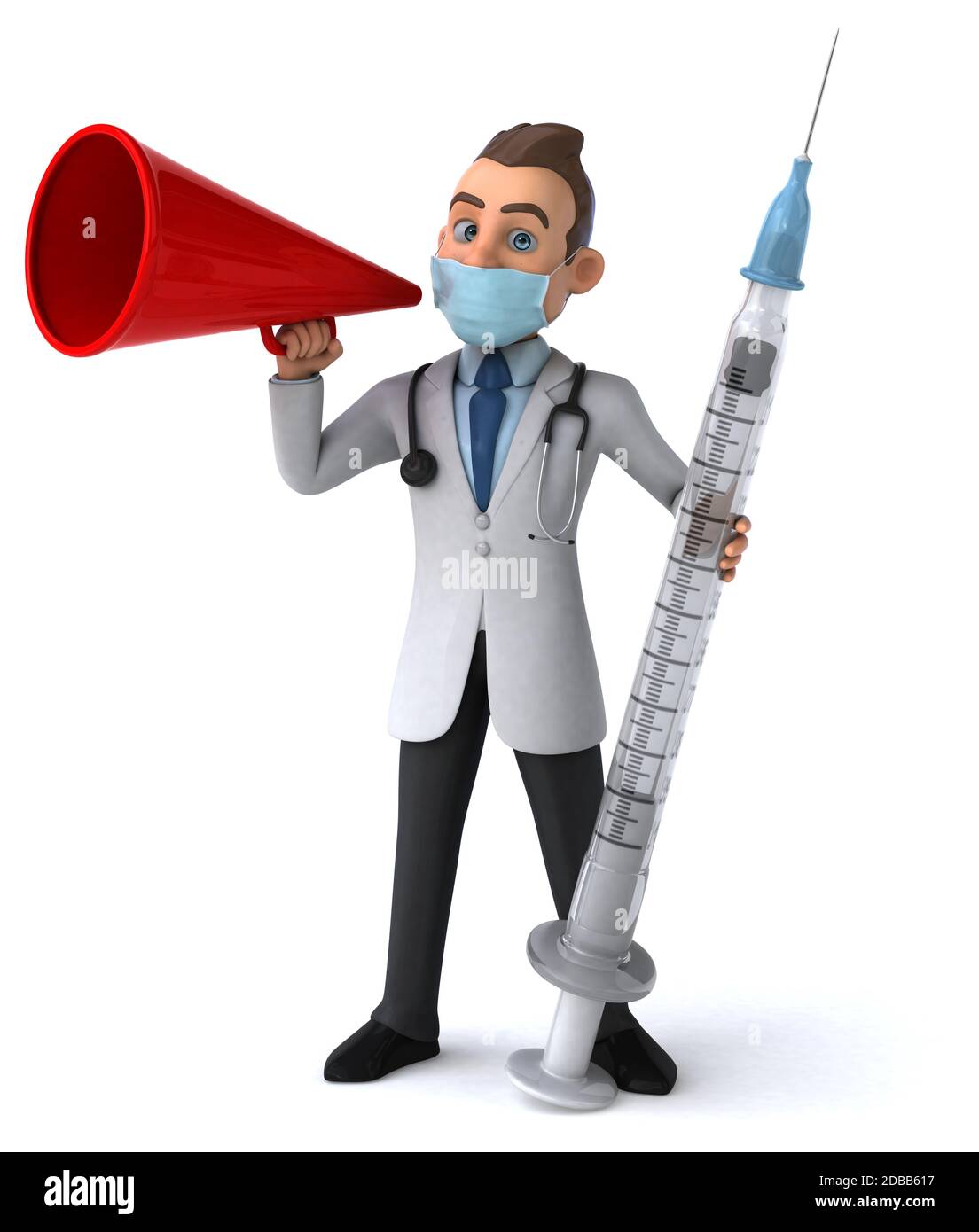 3D illustration of a cartoon character with a mask Stock Photo - Alamy