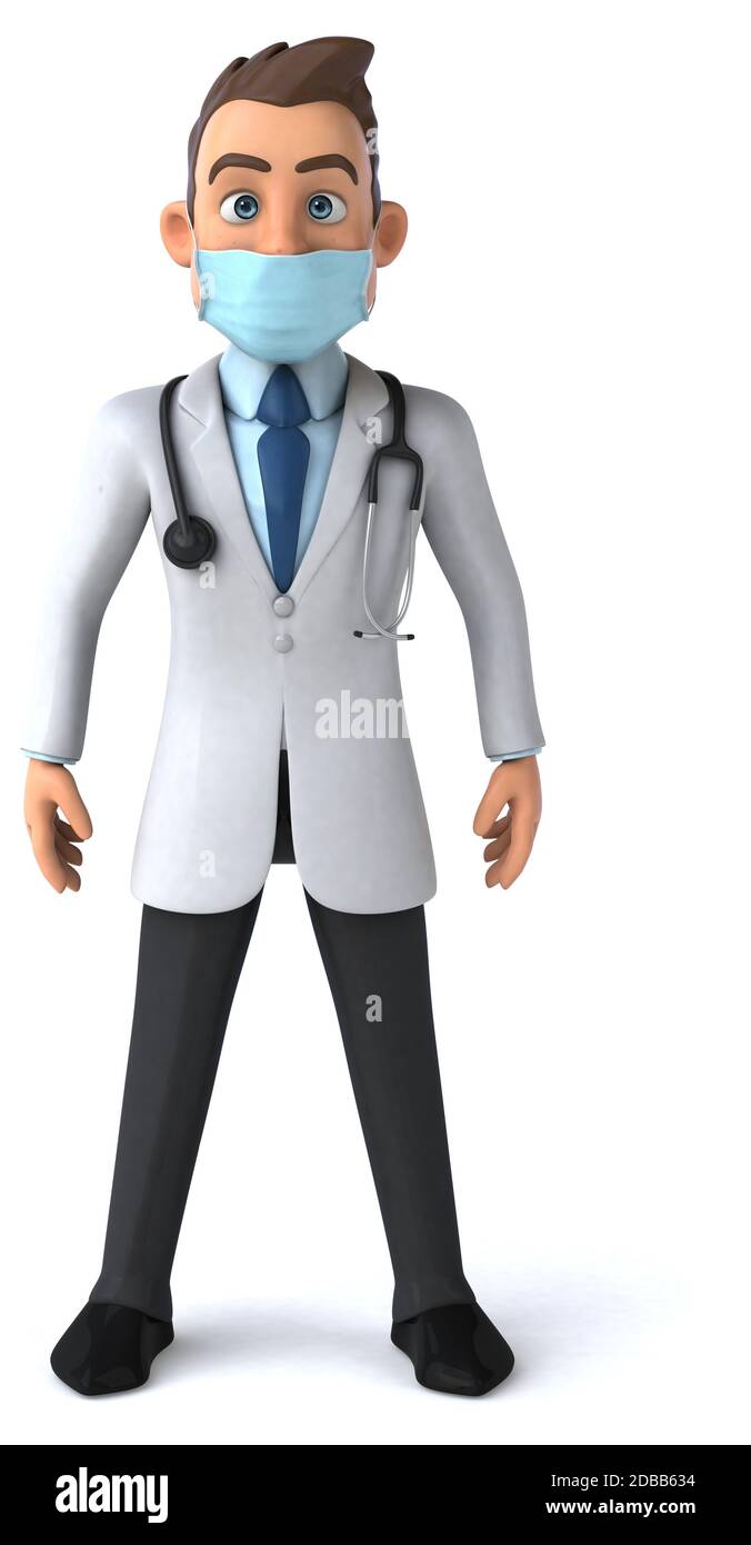 3D illustration of a cartoon character with a mask Stock Photo - Alamy