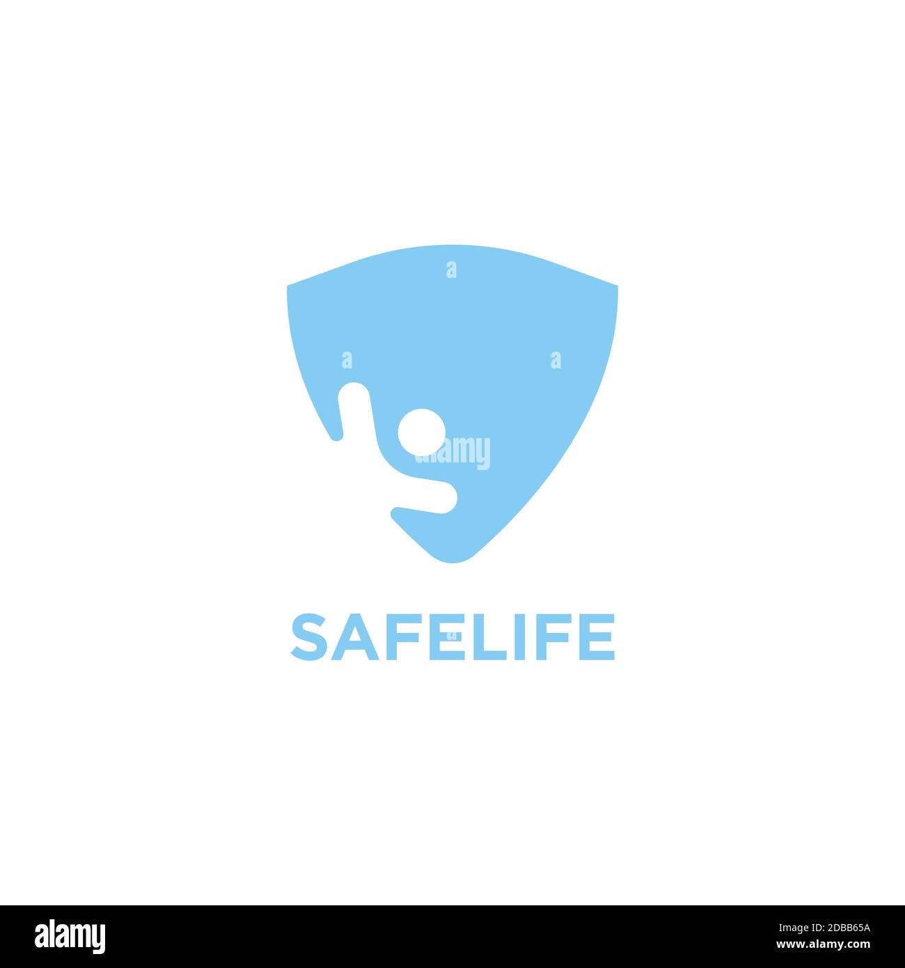 Life guard logo design vector template.Human with shield symbol ...