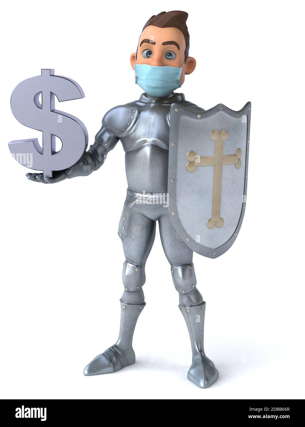 3D illustration of a cartoon character with a mask Stock Photo - Alamy