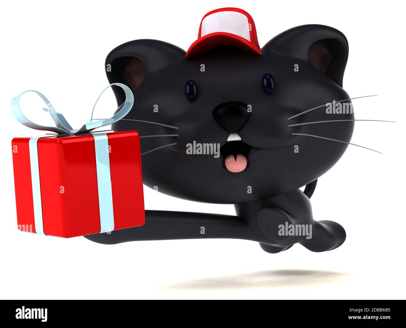 Fun cat - 3D Illustration Stock Photo - Alamy