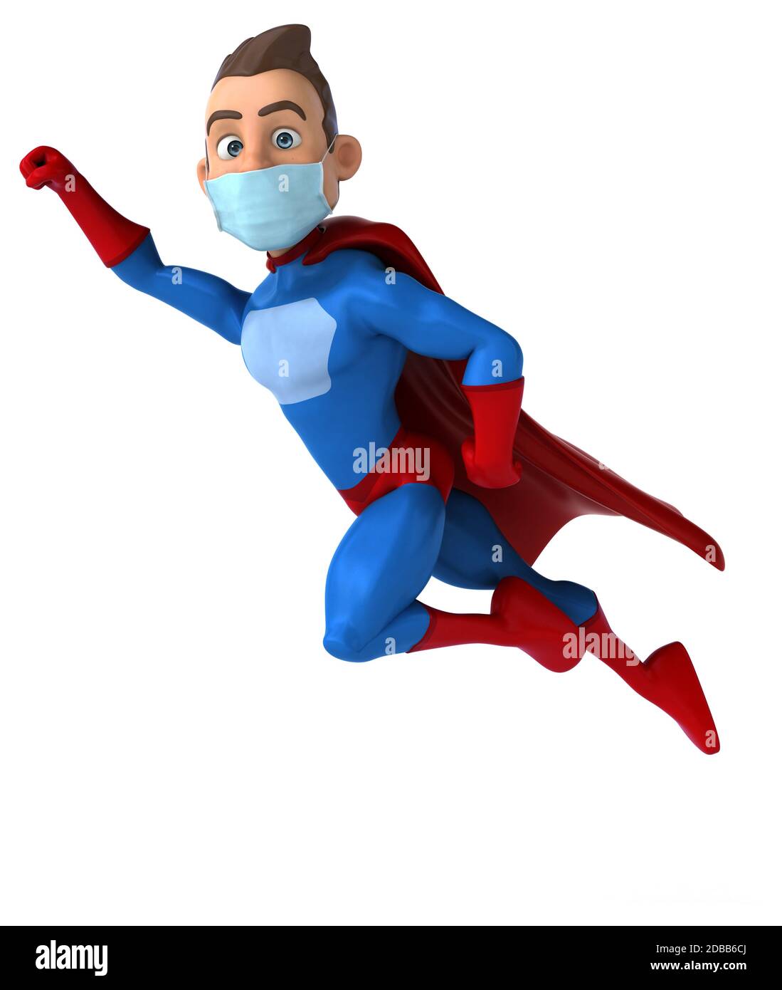 3D illustration of a cartoon character with a mask Stock Photo - Alamy