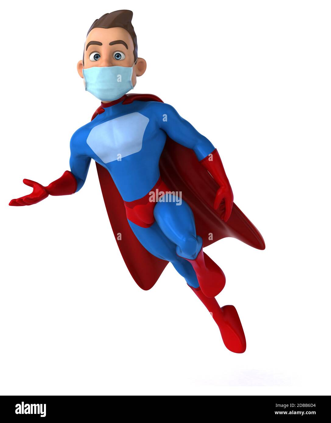 3D illustration of a cartoon character with a mask Stock Photo - Alamy