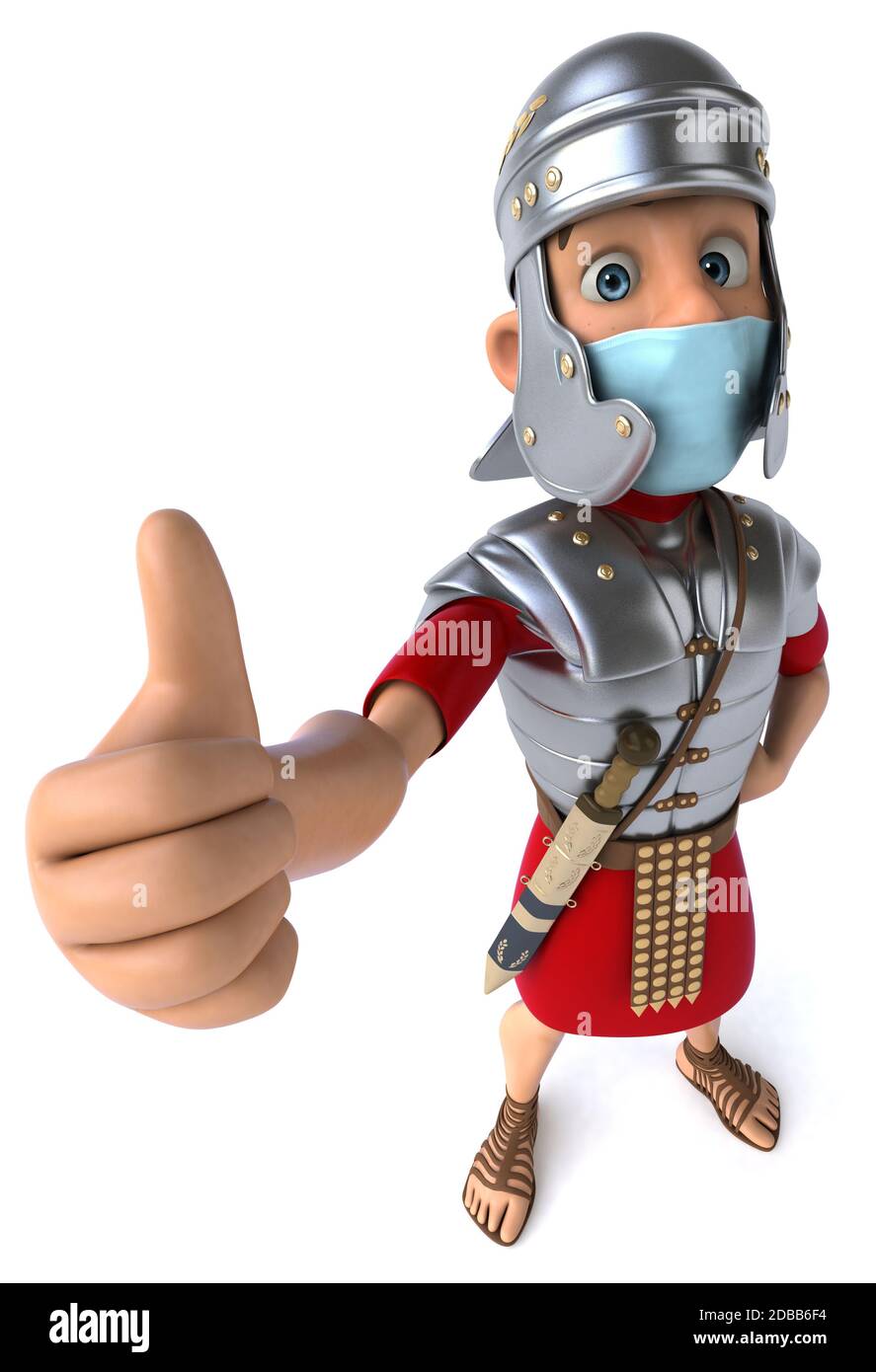 3D illustration of a cartoon character with a mask Stock Photo - Alamy