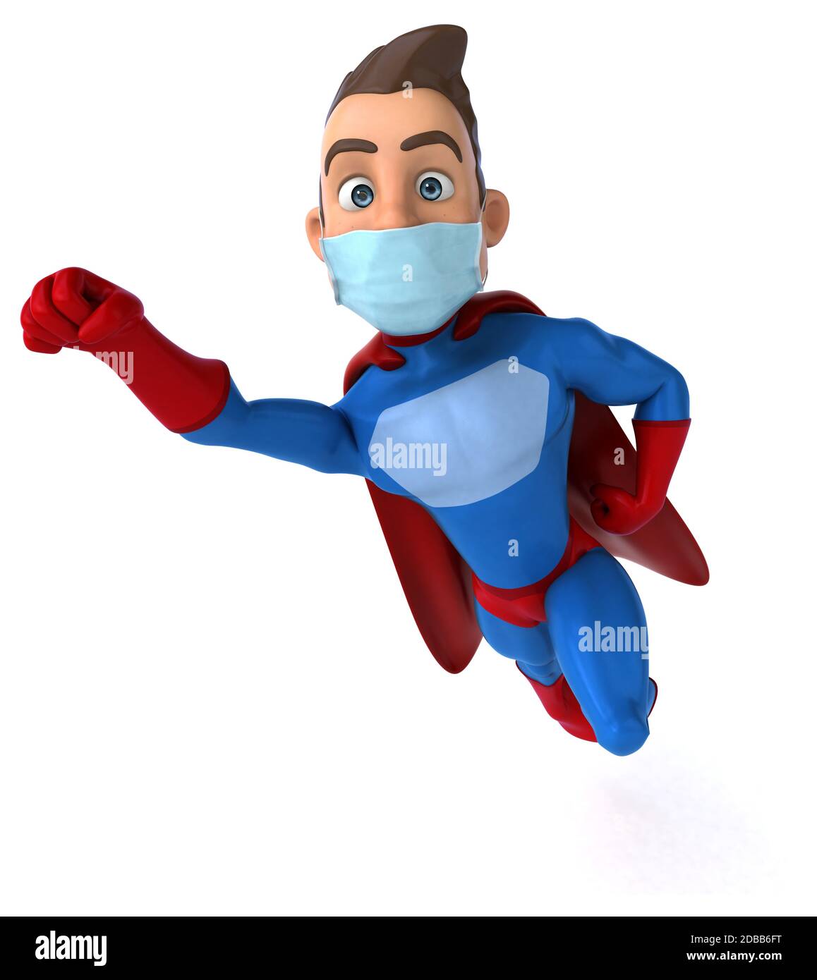 3D illustration of a cartoon character with a mask Stock Photo - Alamy