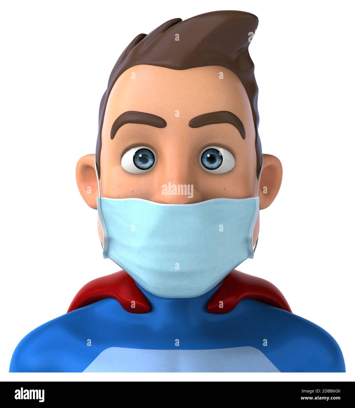 3D illustration of a cartoon character with a mask Stock Photo - Alamy