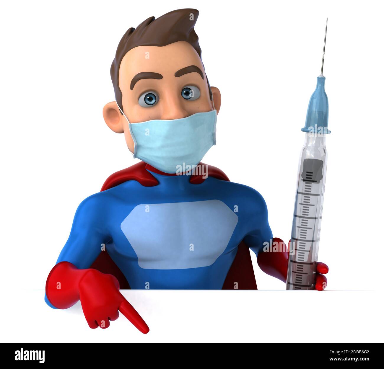 3D illustration of a cartoon character with a mask Stock Photo - Alamy