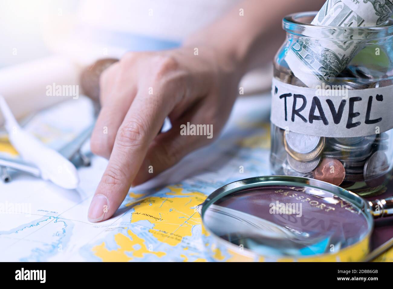 Deposit on a map hi-res stock photography and images - Alamy