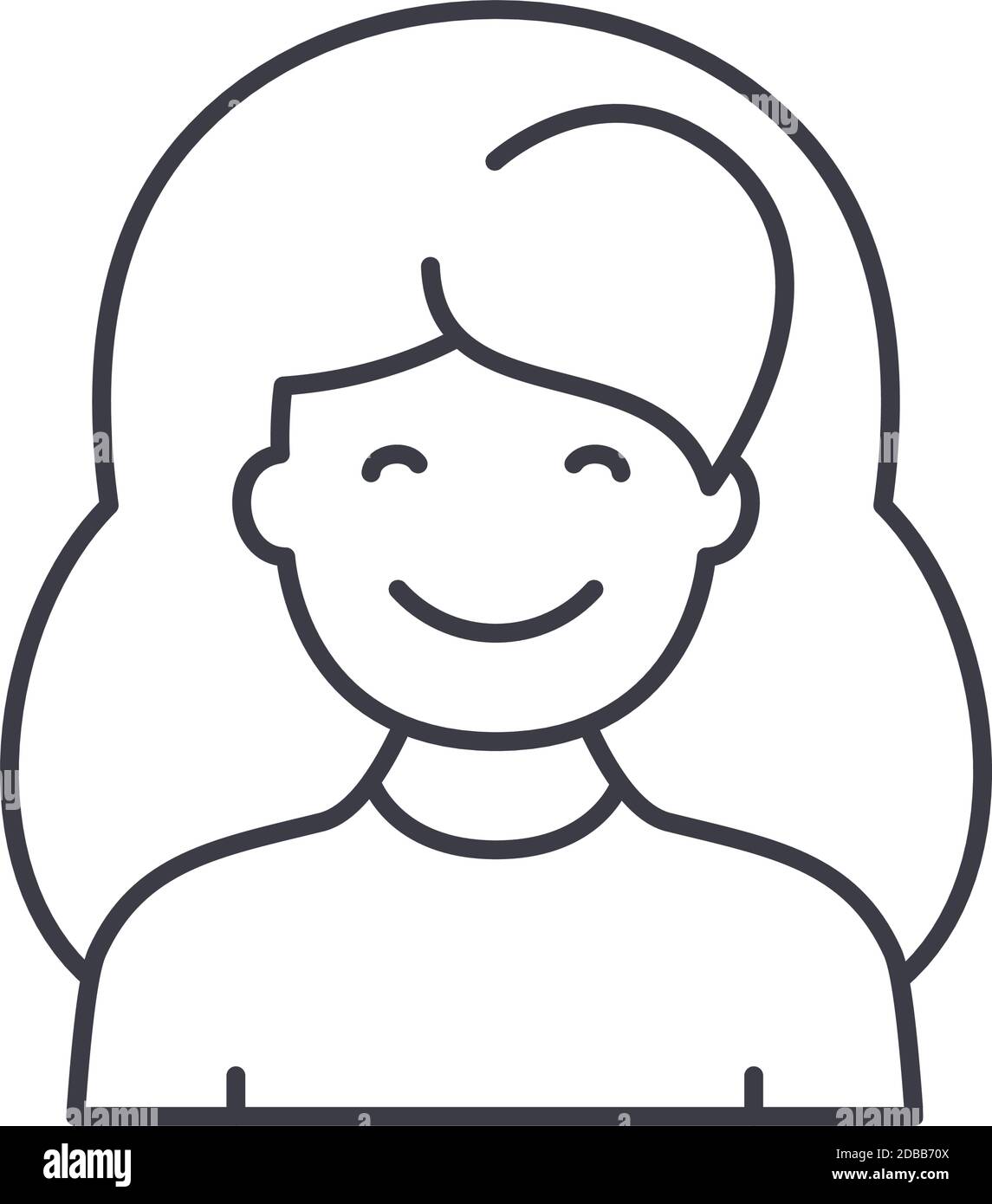 Smile icon, linear isolated illustration, thin line vector, web design ...