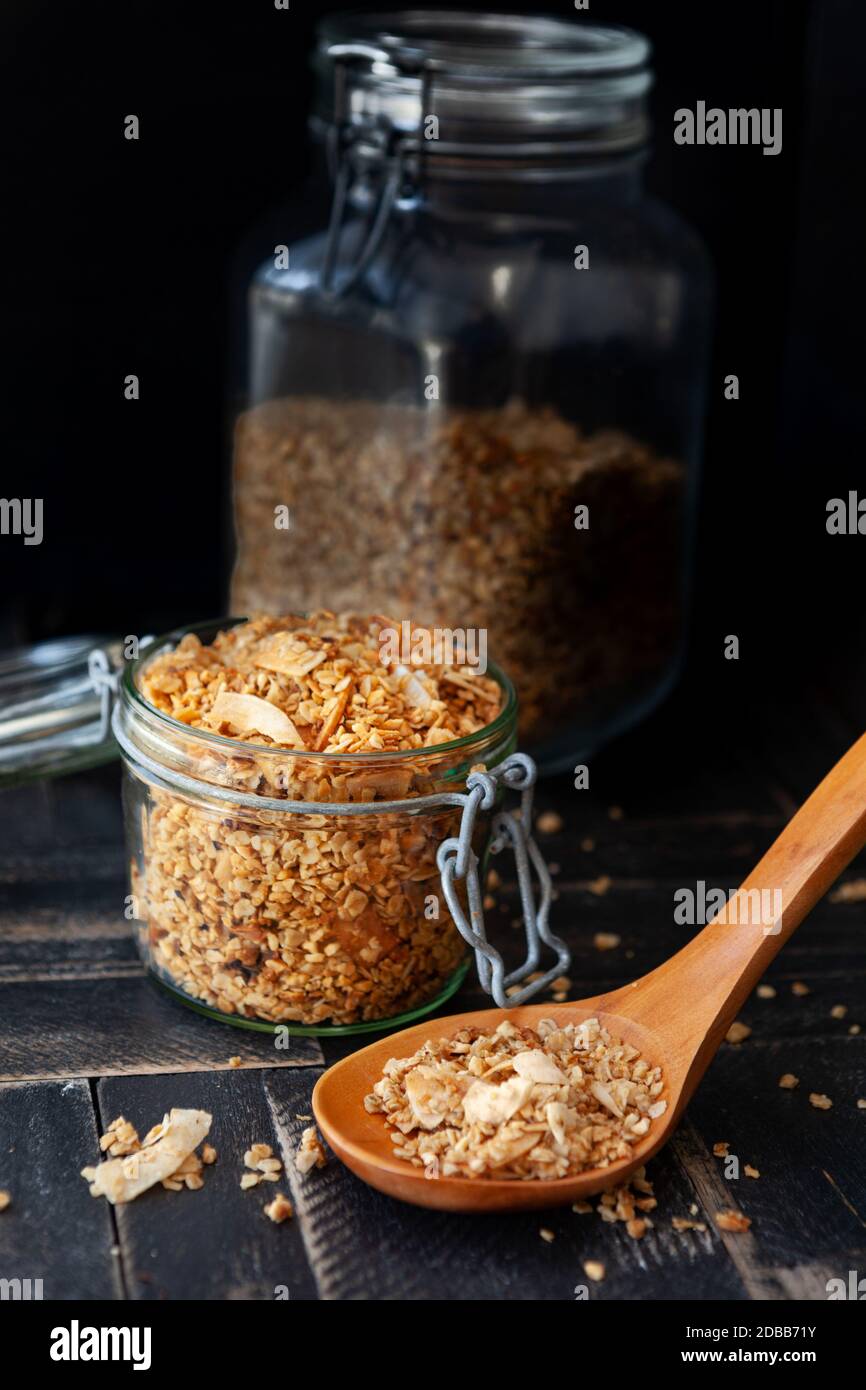 Homemade granola with various nuts and oats Stock Photo - Alamy