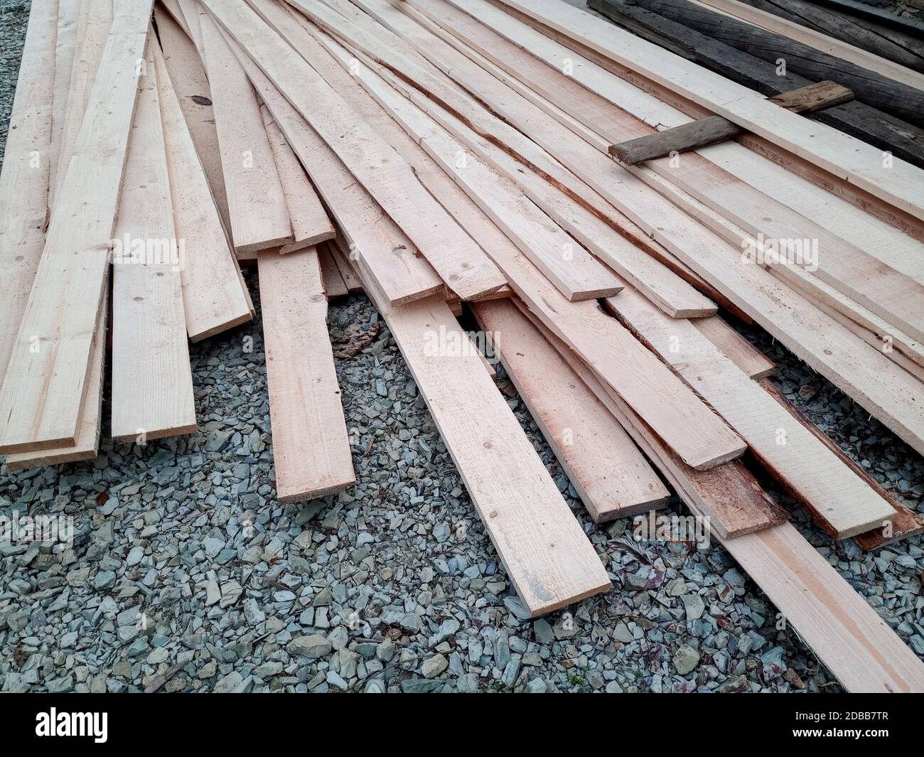 Boards with a sawmill. Building material from wood, boards for ...