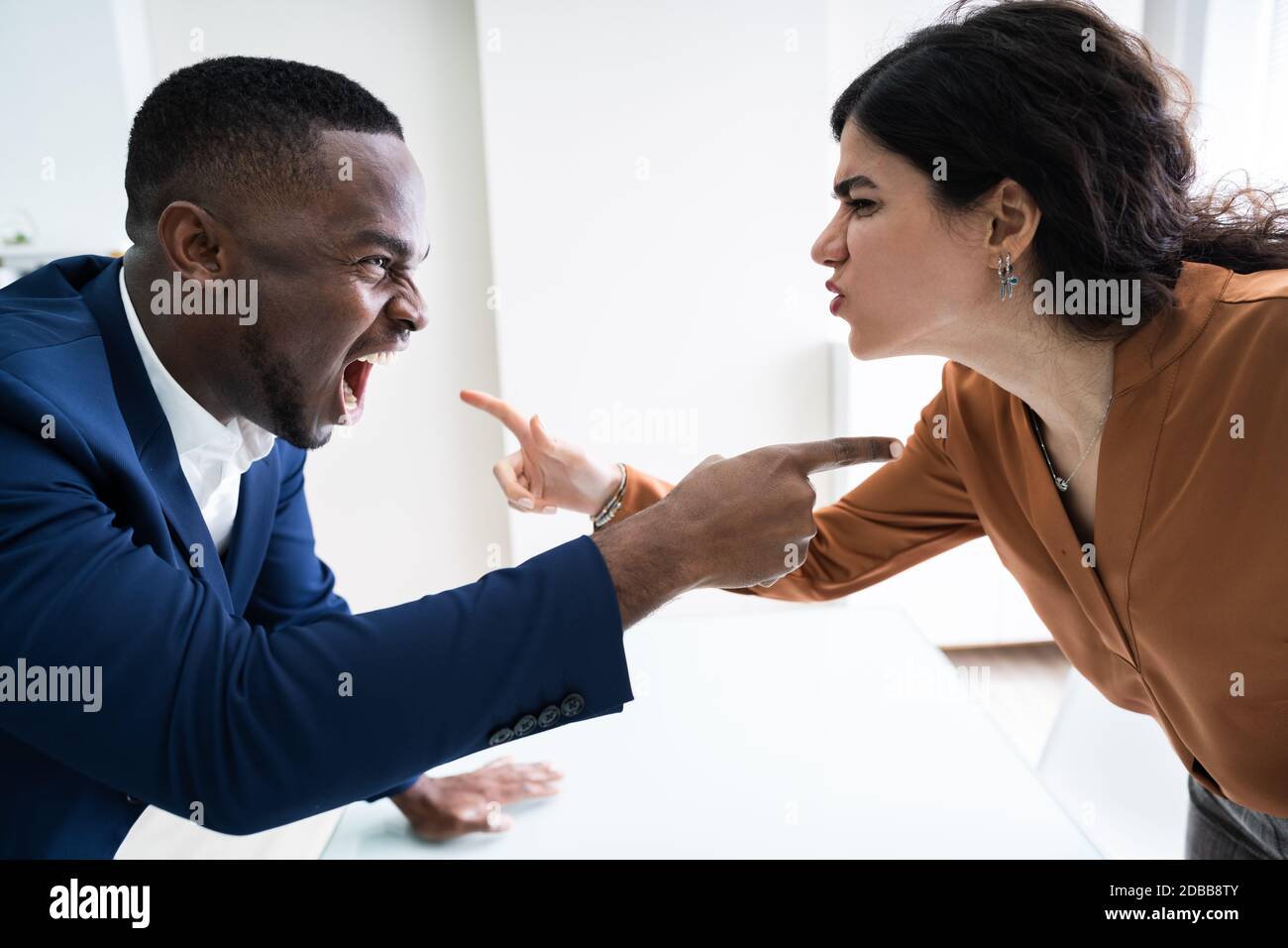 Angry Business People Shouting At Each Other Stock Photo - Alamy