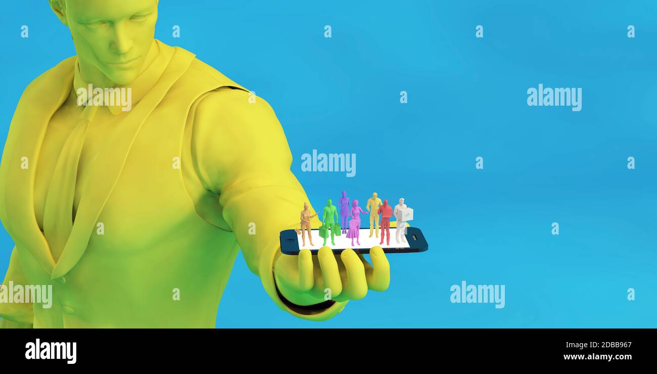 Access Economy or Gig Services By Using Handphone Stock Photo - Alamy