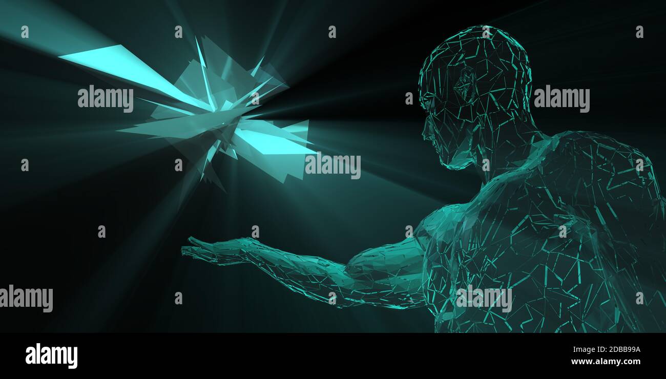 Virtual World and Digital Identity as a Technology Concept Stock Photo ...