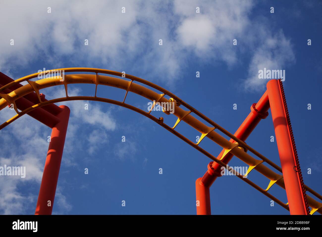 Roller Coaster Ride in Amusement Park. Entertainment and Adventure ...