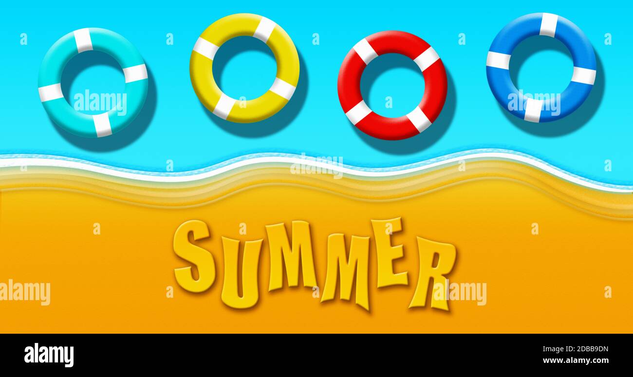 Summer Holiday At Tropical Sandy Beach With Turquoise Blue Water And ...