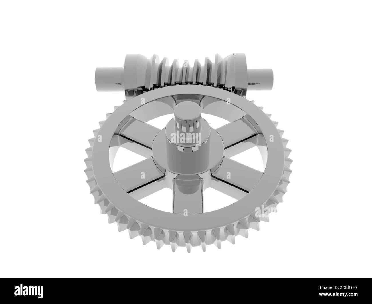 metallic gears mesh as gears Stock Photo - Alamy
