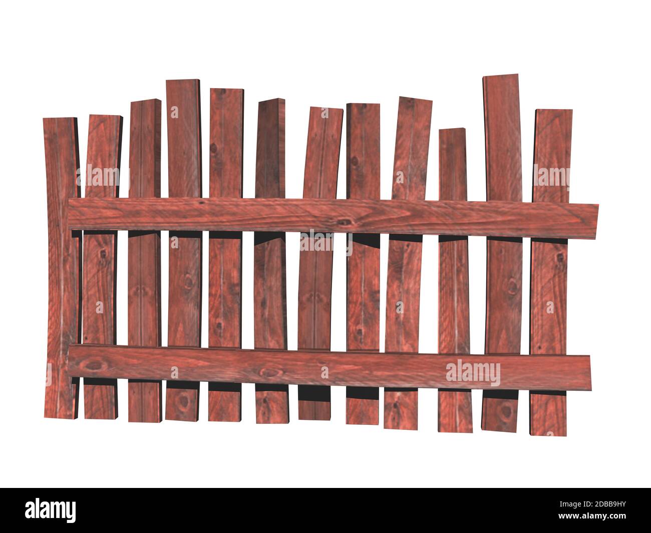 Wooden garden fencing Cut Out Stock Images & Pictures - Alamy
