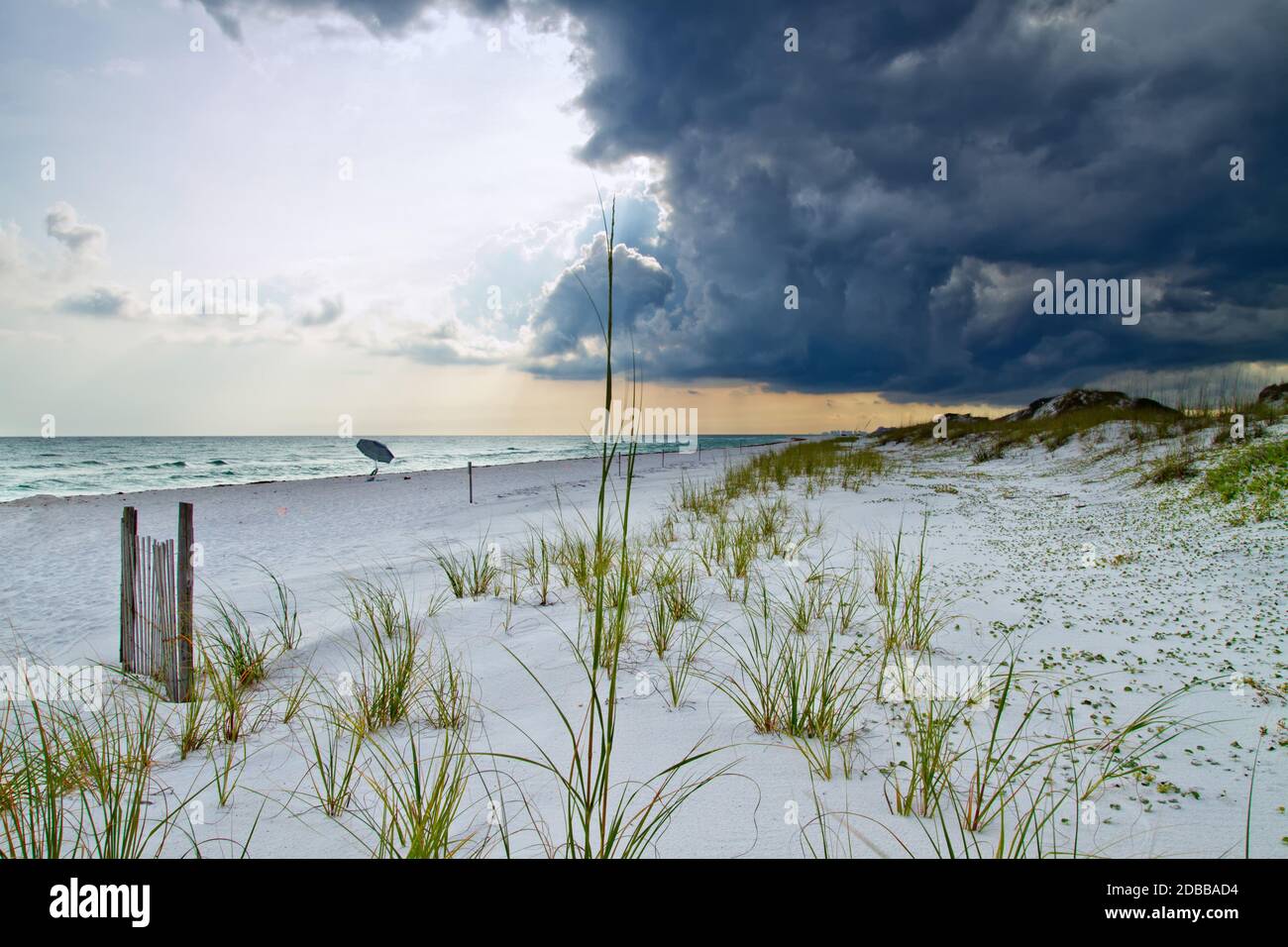 A beach shot of a powerful storm rolling in Stock Photo - Alamy