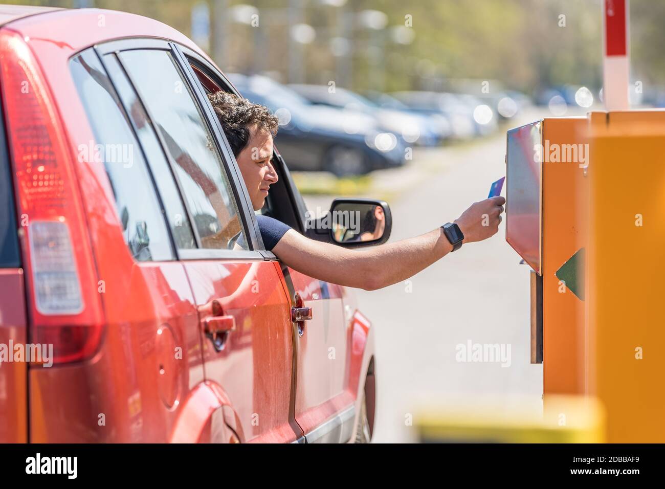 Person using parking meter hi-res stock photography and images - Alamy
