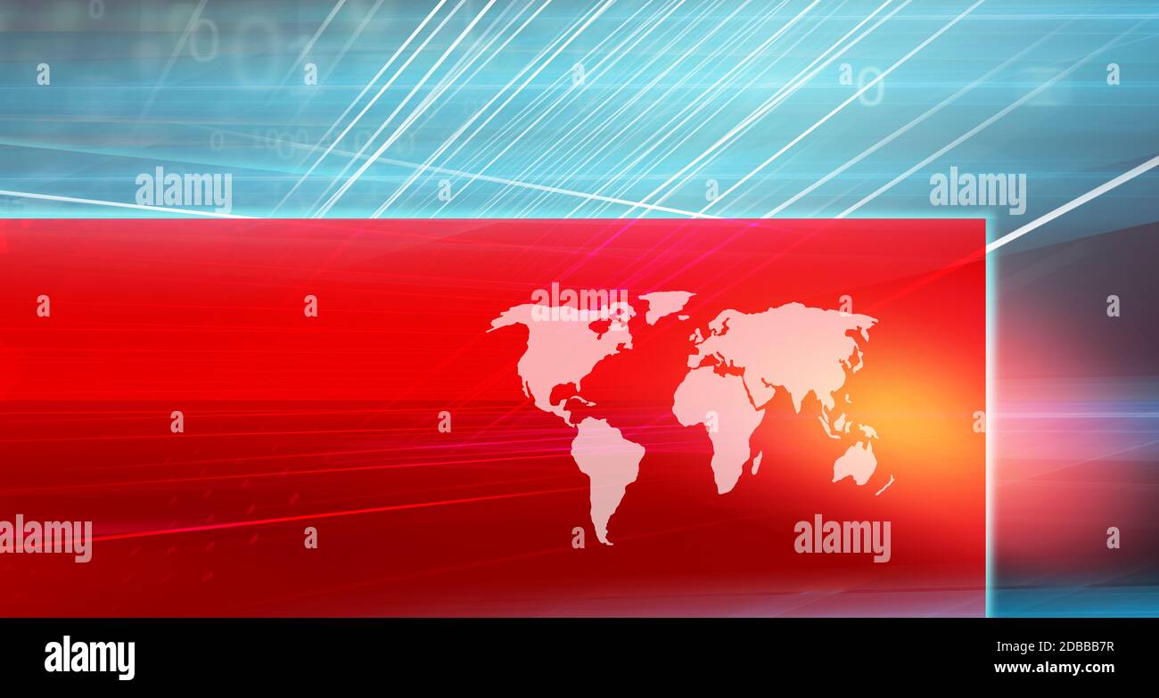 Modern studio space with world map, suitable for general news ...