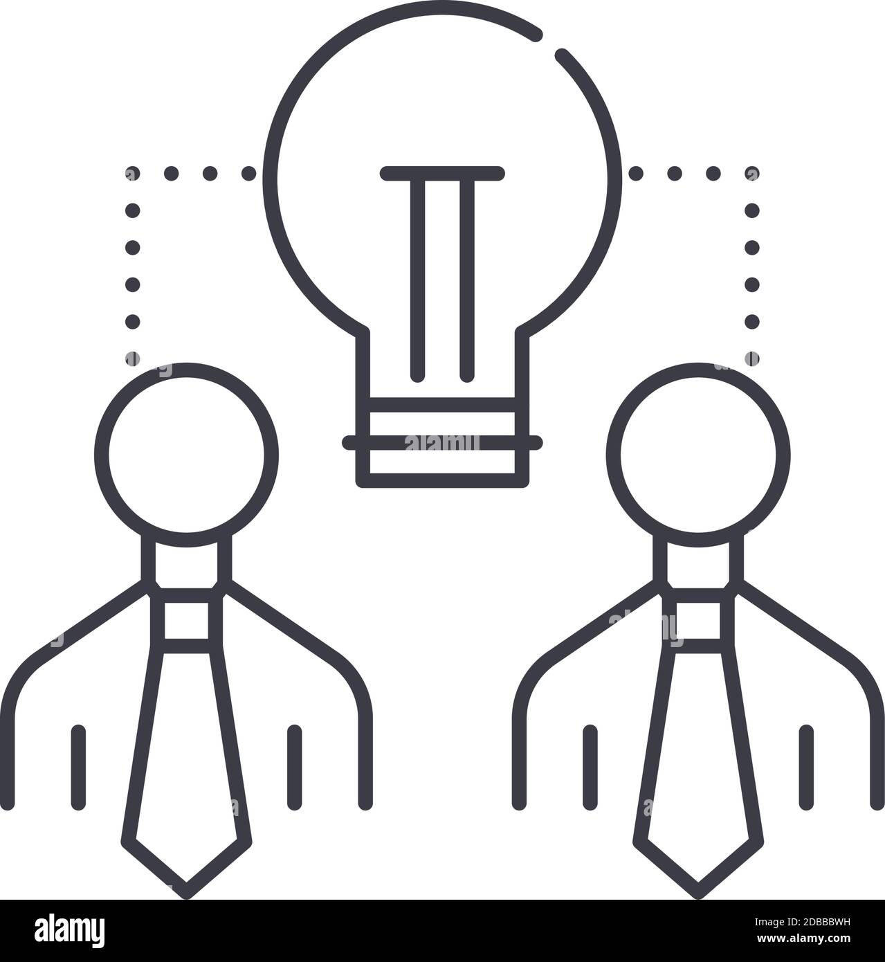 Team experience icon, linear isolated illustration, thin line vector ...