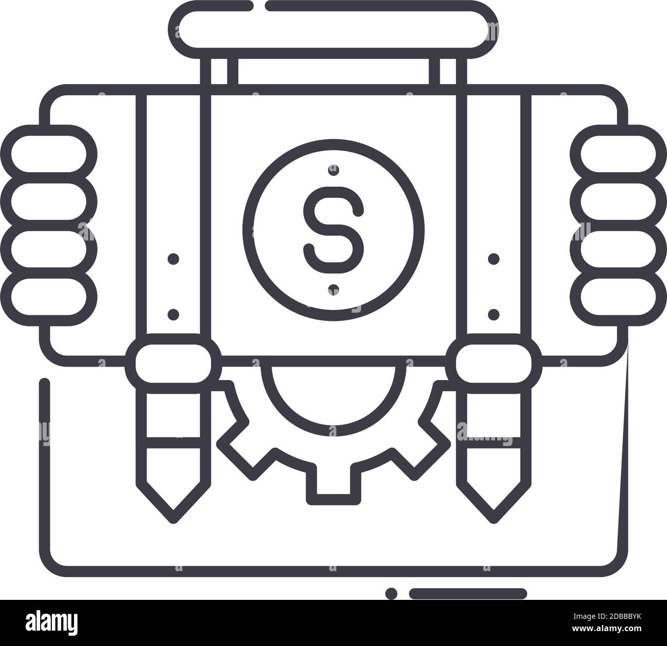 Smart project icon, linear isolated illustration, thin line vector, web ...