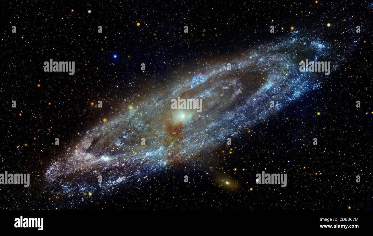 Spiral galaxy. Elements of this image furnished by NASA Stock Photo - Alamy