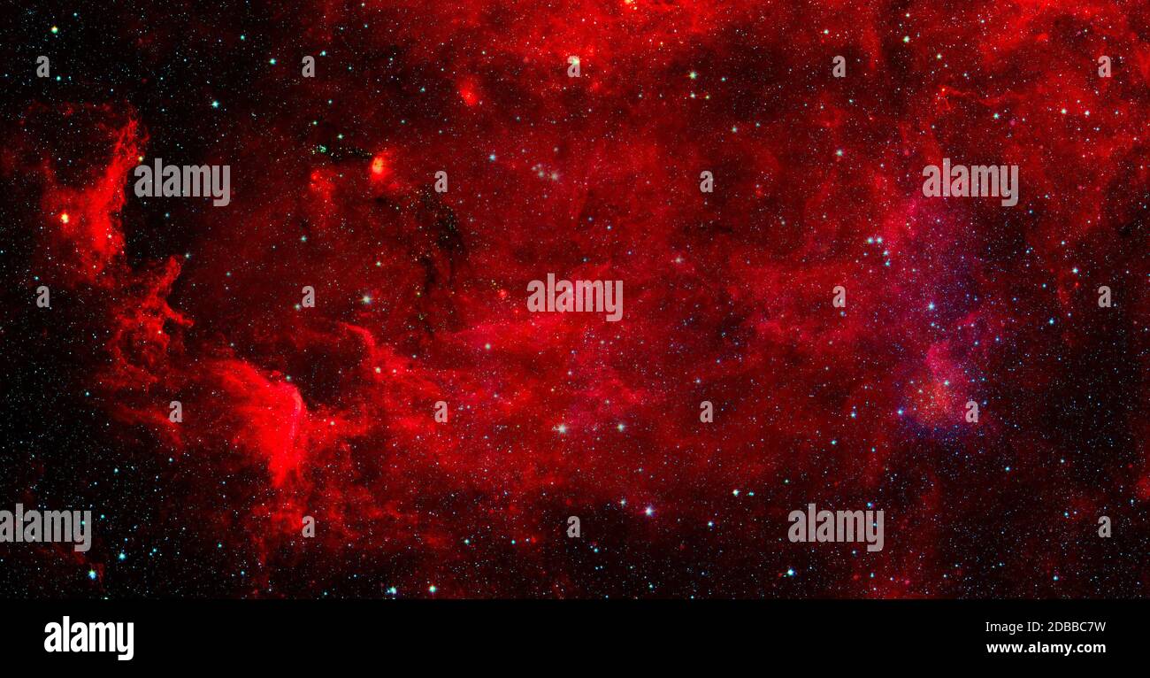 Red nebula. Elements of this image furnished by NASA Stock Photo - Alamy
