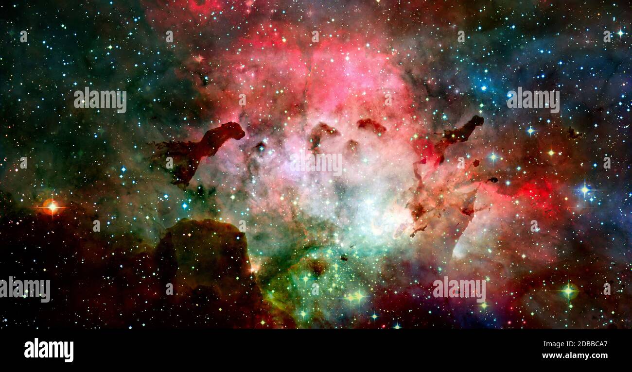 Galactic background. Elements of this image furnished by NASA Stock ...