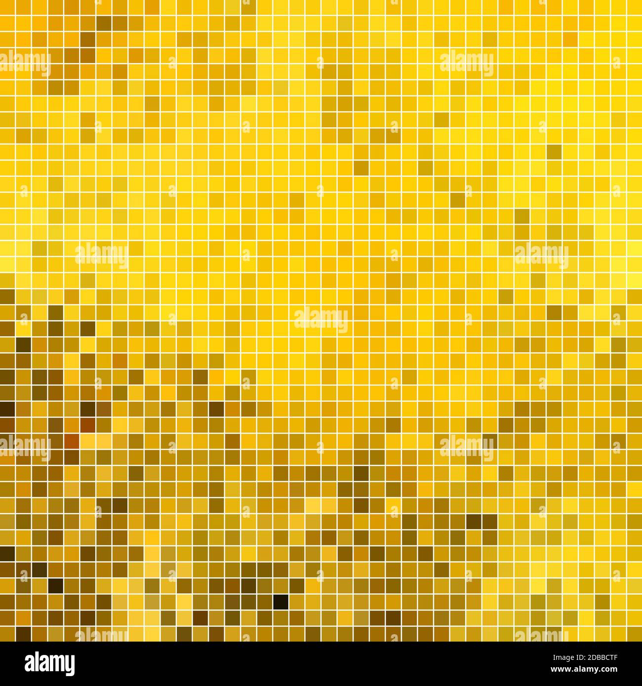 abstract square pixel mosaic background - yellow Stock Photo - Alamy