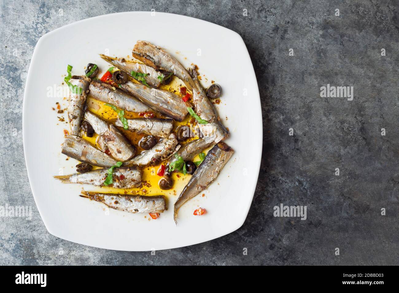 close up of spanish sardines in olive oil Stock Photo - Alamy