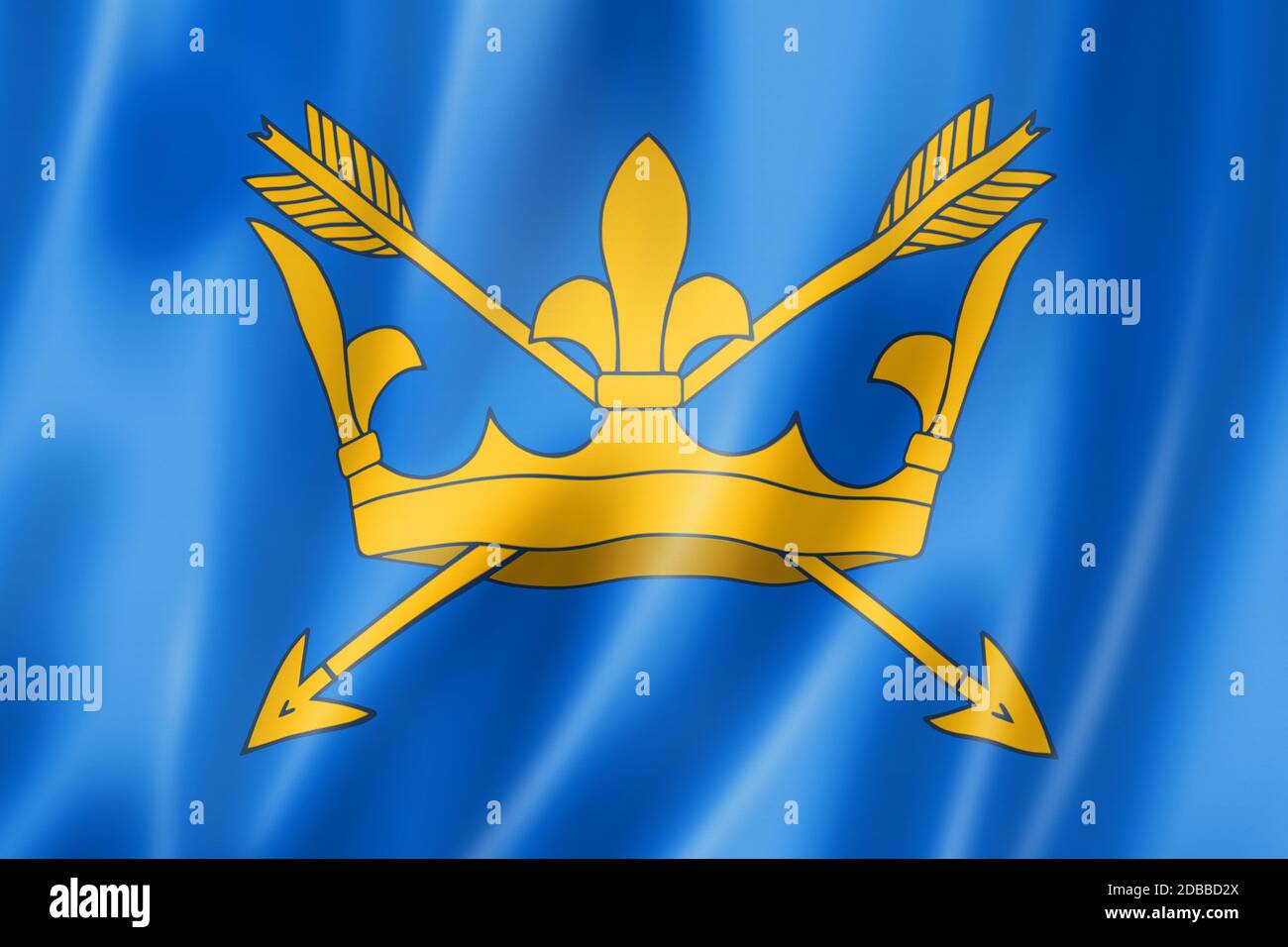 Suffolk County flag, United Kingdom waving banner collection. 3D ...