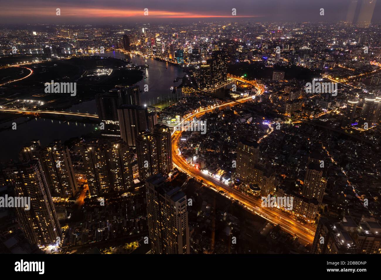 The Skyline of Ho Chi Minh City or Saigon at Sunset Stock Photo - Alamy