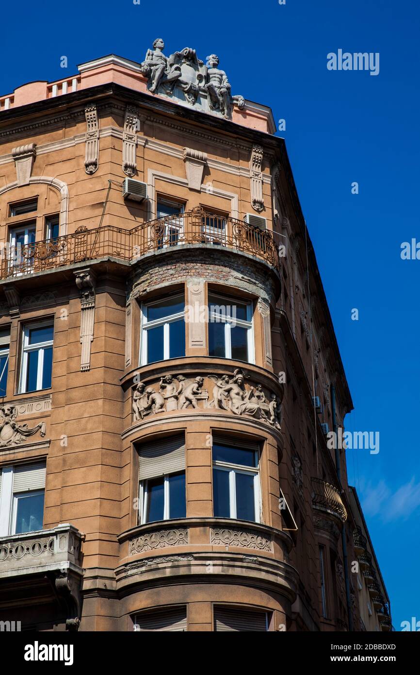 Beautiful architecture of the buildings at Budapest city center Stock ...