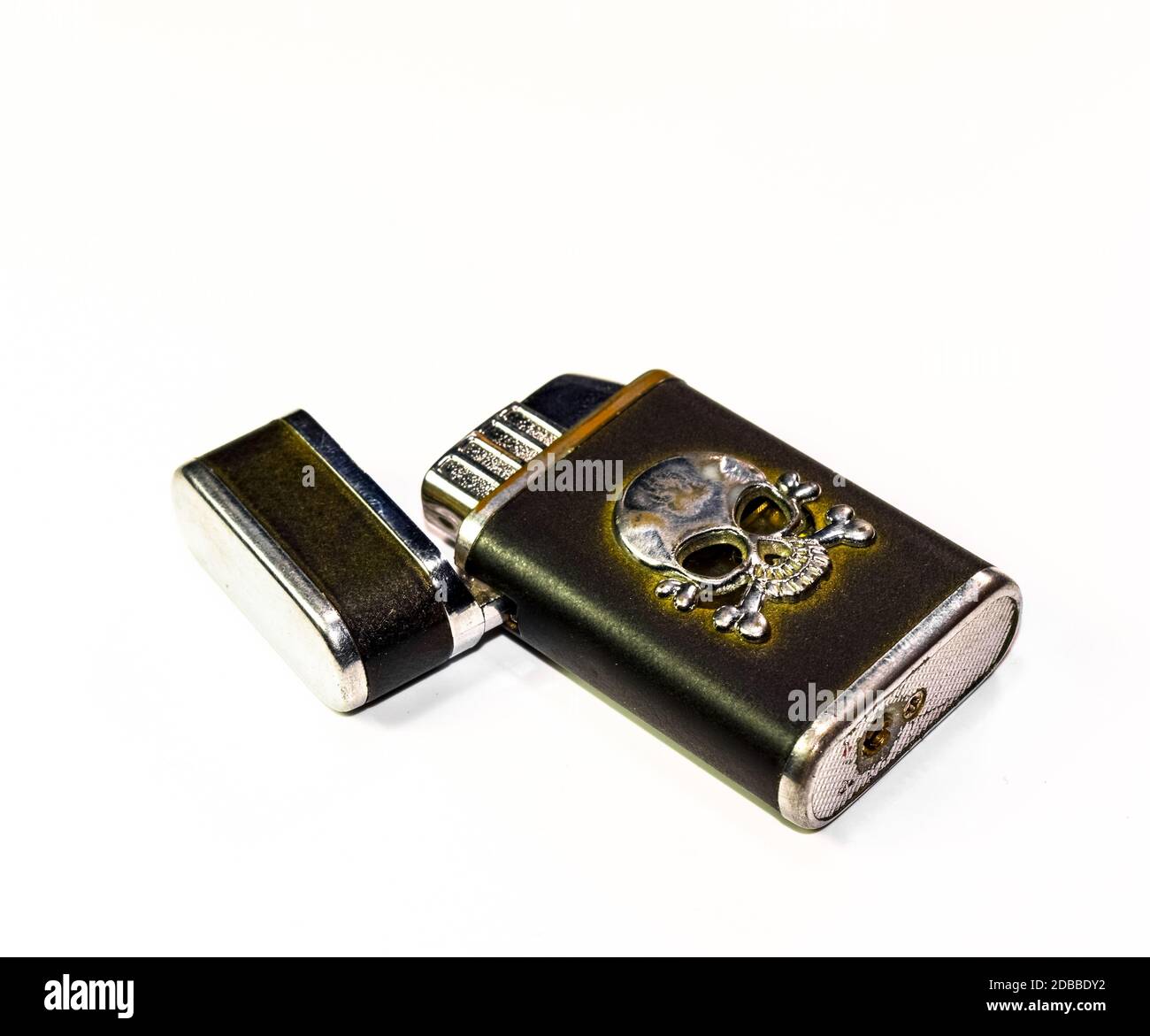 Reusable steel lighters. Creative lighters on a white background Stock ...