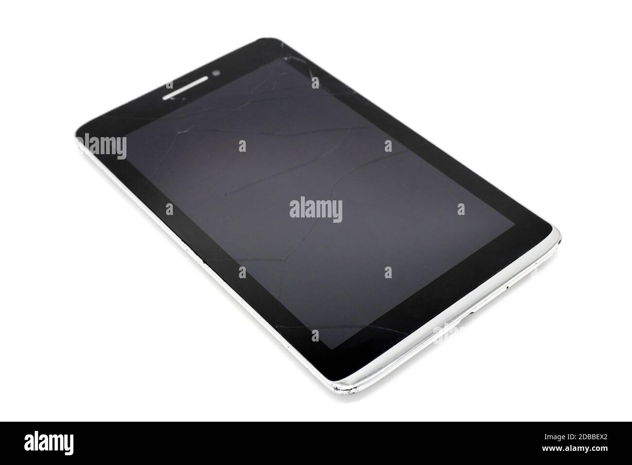 Old shabby smartphone with a broken screen Stock Photo - Alamy