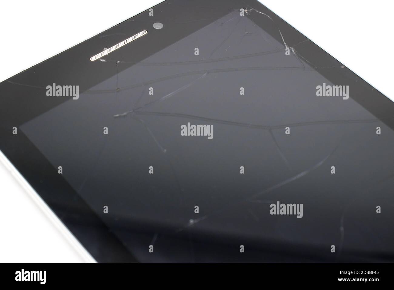 Old shabby smartphone with a broken screen Stock Photo - Alamy