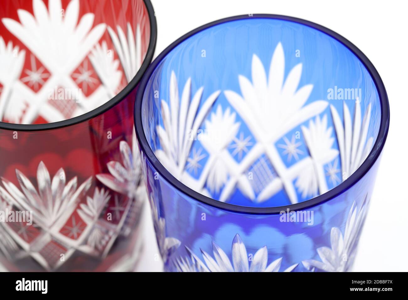 Edokiriko, This is Japanese traditional cut glass isolated on white ...