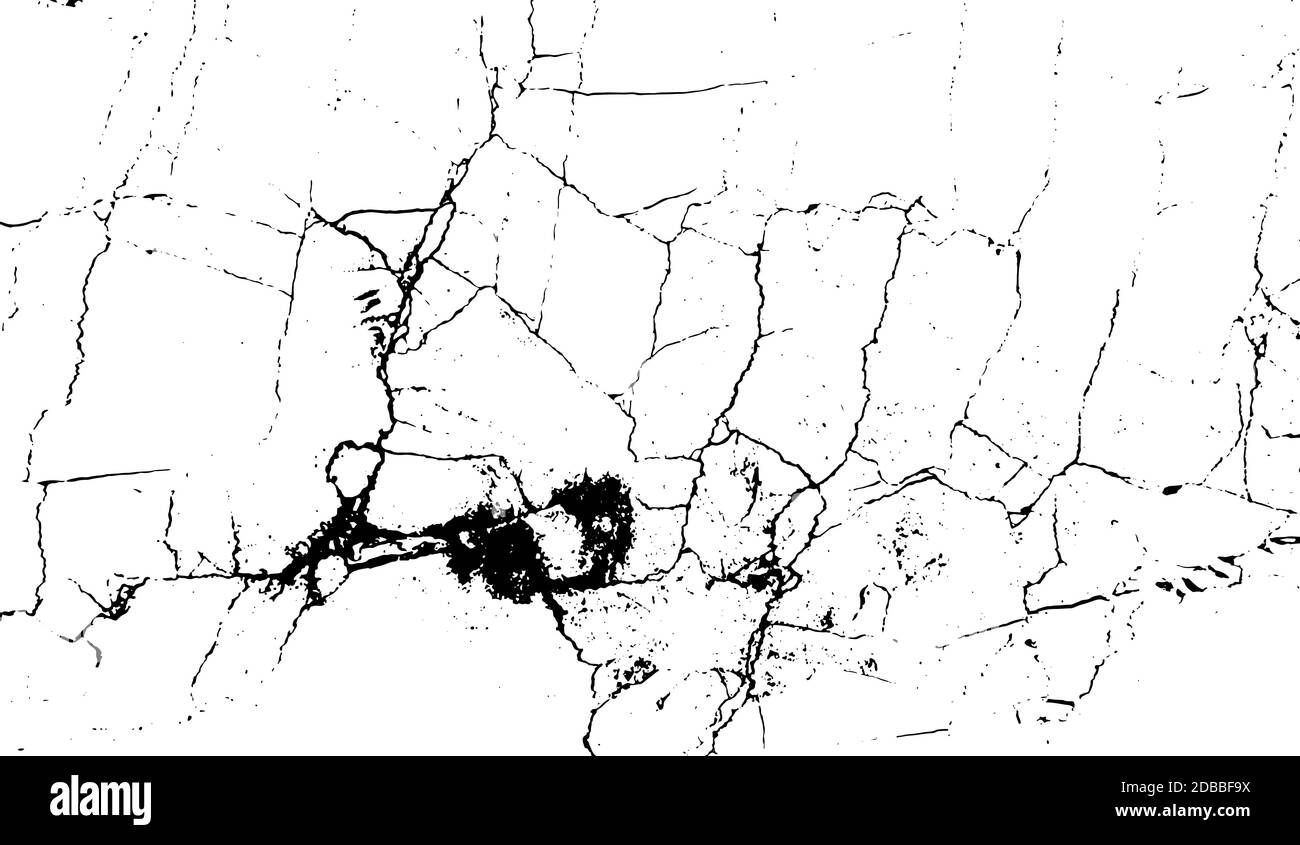 Black and white marble cracks simple texture. Vector illustration Stock ...