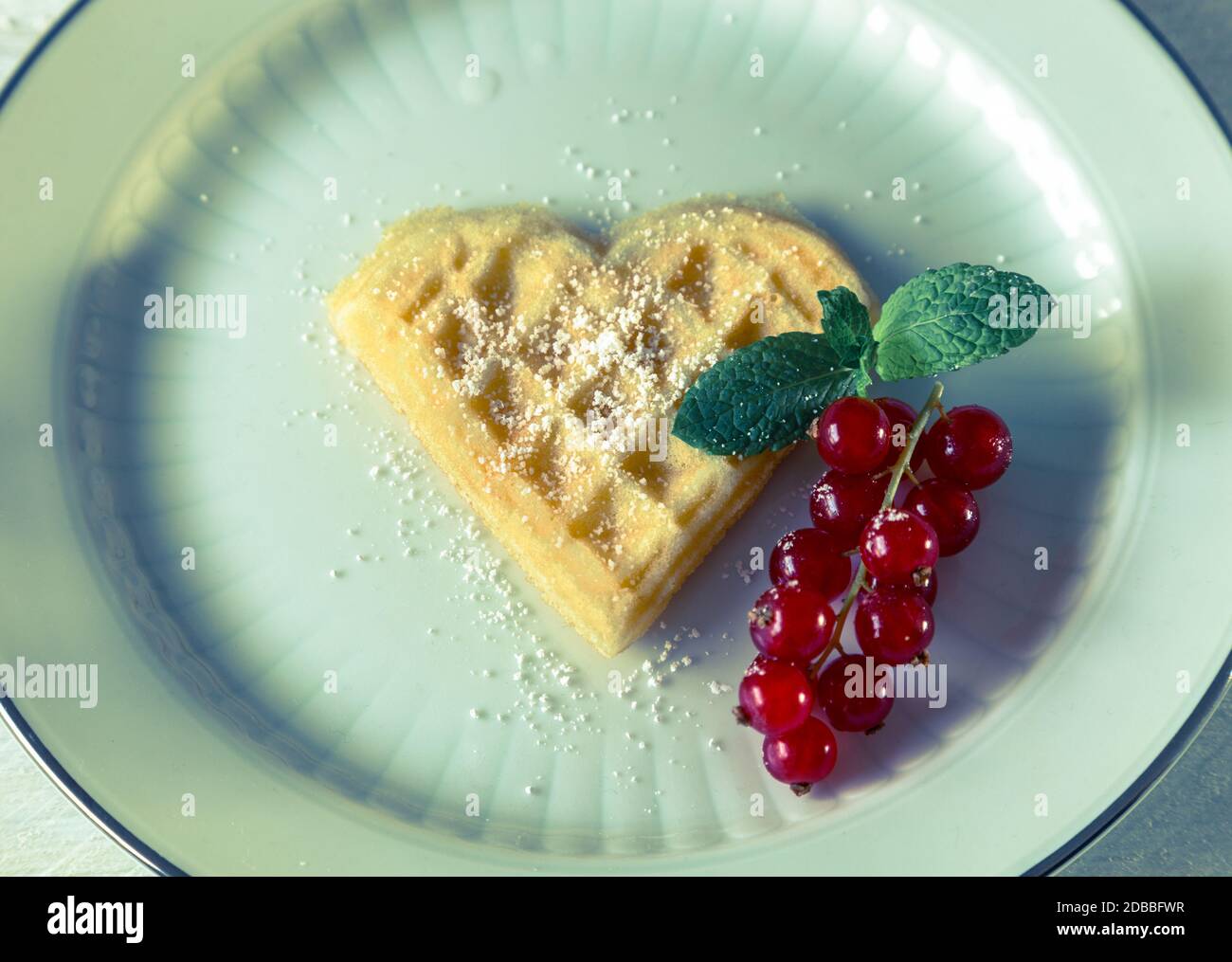 homemade heart-shaped waffle Stock Photo - Alamy