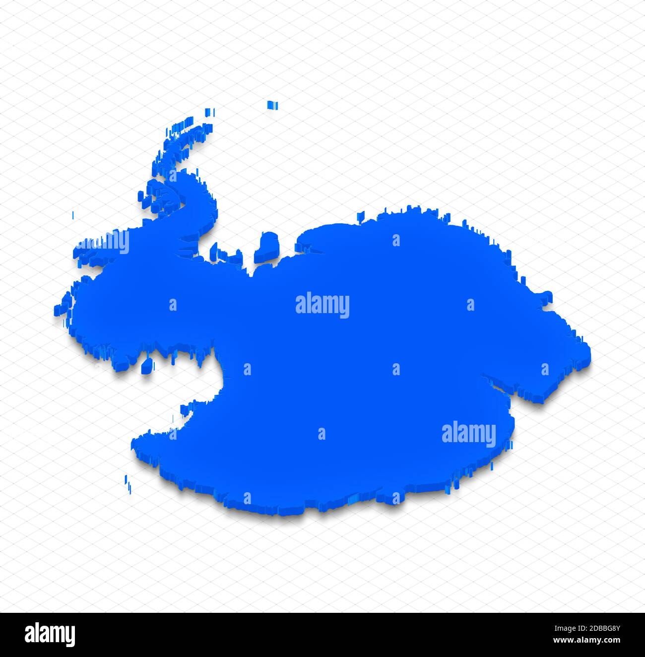 Illustration of a blue ground map of Antarctica on grid background ...