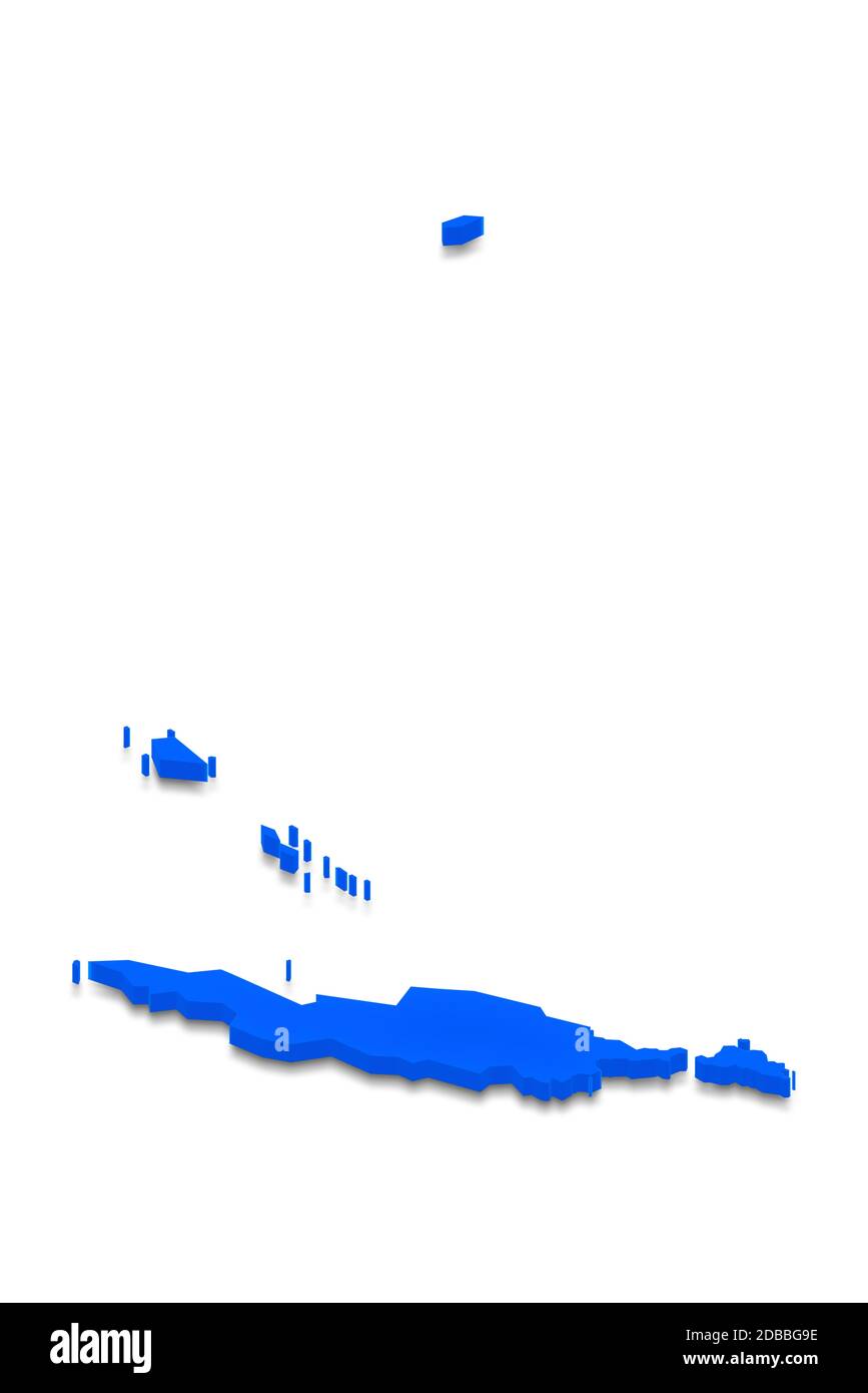 Illustration of a blue ground map of Anguilla on white isolated ...