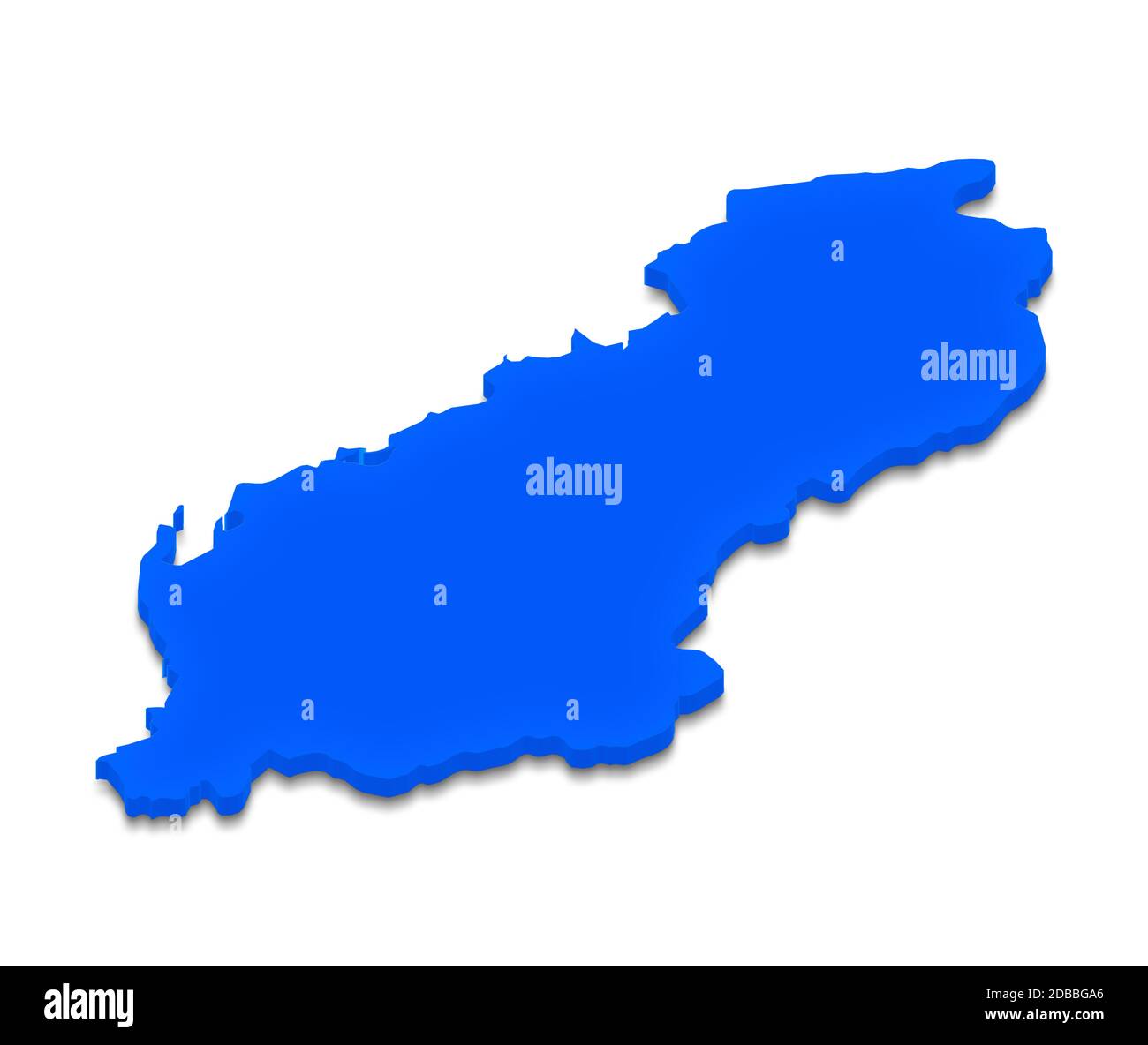 Illustration of a blue ground map of Albania on white isolated ...