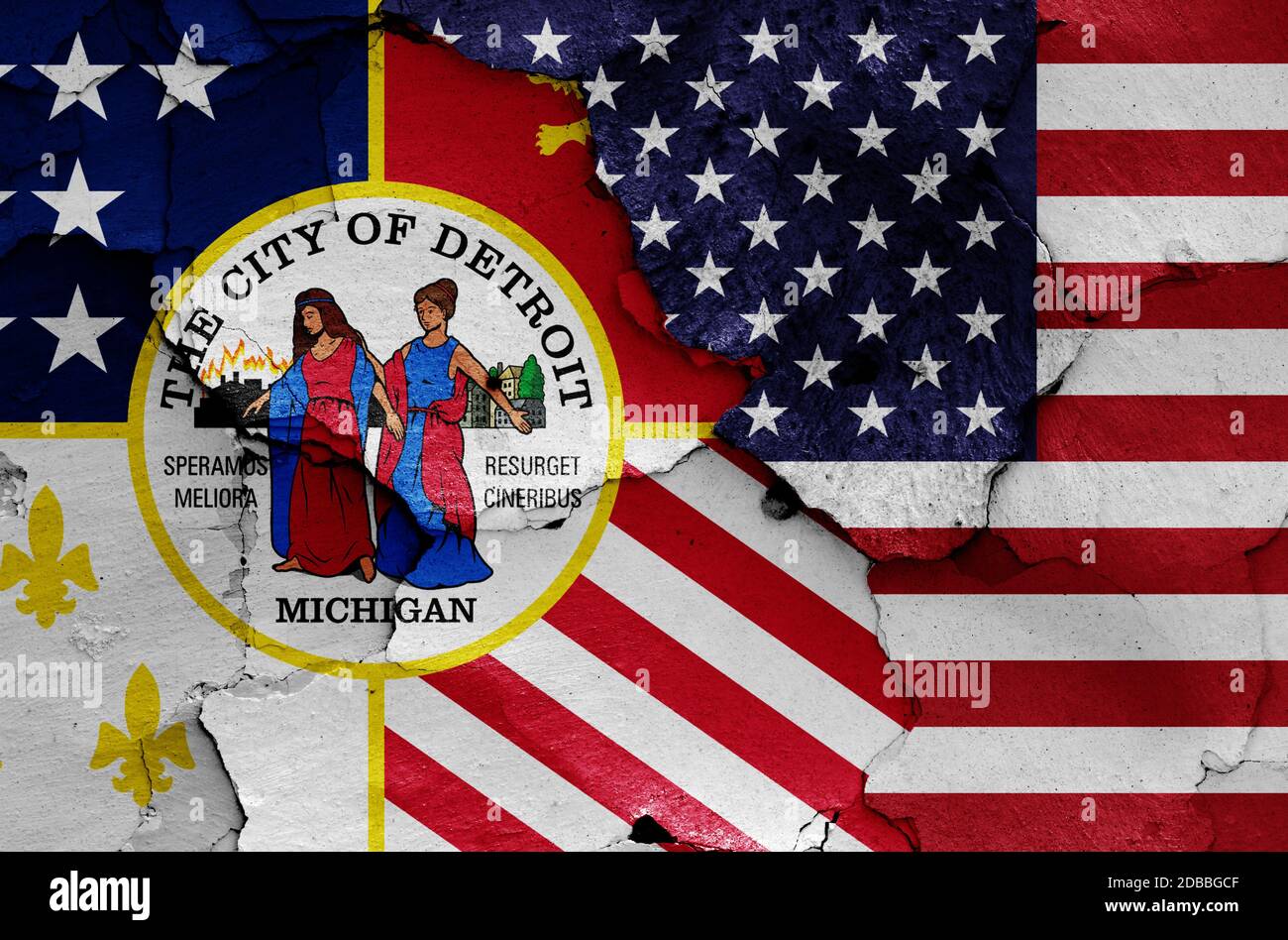 Detroiter flag hi-res stock photography and images - Alamy